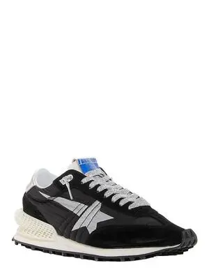 GOLDEN GOOSE Running Marathon Low Top Sneakers - Black Silver