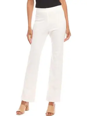 Karen Kane Stretch Twill Bootcut Trousers - Off White