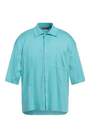 DANIELE FIESOLI Shirt Turquoise Size Cotton - Blue