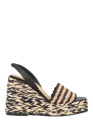 CastaÑer Espadrille Wedge Sandals - Black