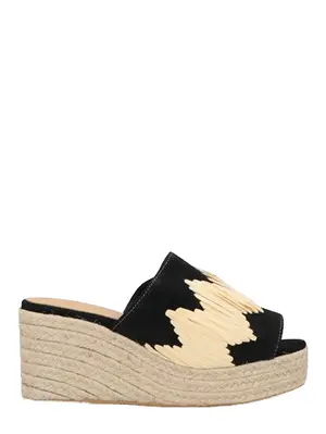 CastaÑer Leather Espadrilles - Black