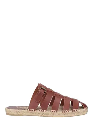 CastaÑer Ancient Greek Sandals X Espadrilles Leather Sandals - Brown