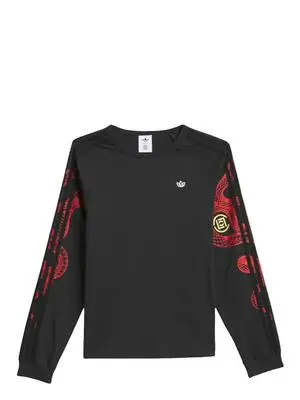 Adidas Originals X Edison Chen Clot Raglan Long Sleeve Tee - Black