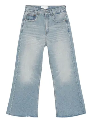 Victoria Beckham Wide-leg Cropped Jeans - Blue