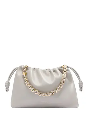 Loewe Loewe Large Leather Flamenco Shoulder Bag Grey