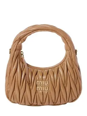 Miu Miu Matelassé Leather Wander Top-handle Bag - Brown