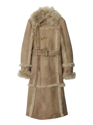 Burberry Shearling Coat - Neutrals