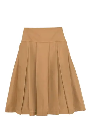ABADIA Layan Midi Skirt - Brown