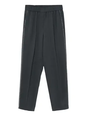 Peserico Elasticated-waistband Trousers - Grey