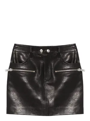 ANINE BING Steel Mini Skirt - Black