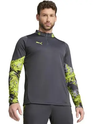 PUMA Individualcup Quarter-Zip Soccer Top Galactic Gray