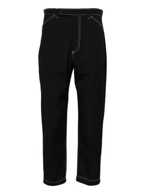 Thom Browne Mid-rise Tapered Chinos - Black