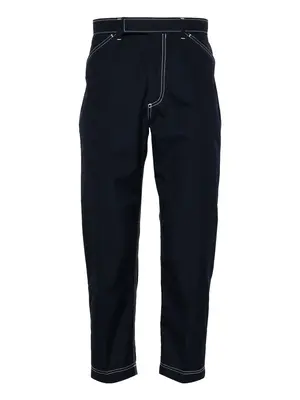 Thom Browne Mid-rise Tapered Chinos - Blue