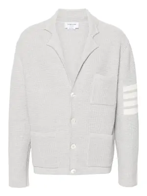 Thom Browne Notched-lapels Cardigan - Grey