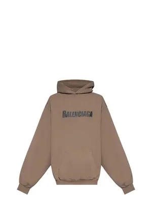 Balenciaga Boxy Fit Hoodie - Tan