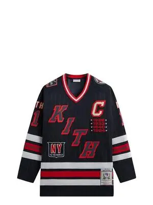 Kith X Mitchell & Ness New York Rangers Mark Messier Jersey - Navy Blue