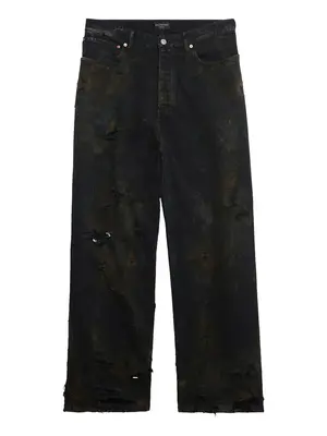 Balenciaga Destroyed Trousers - Black