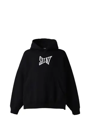 SAINT MXXXXXX Logo-print Hoodie - Black