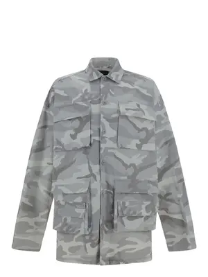 Balenciaga Cotton Cargo Shirt - Grey