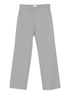 RIER Waxed Poplin Trousers - Grey