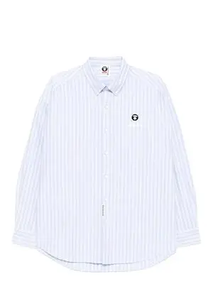 AAPE BY *A BATHING APE® Striped Shirt Blue