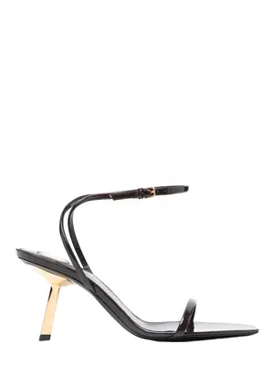 Saint Laurent 75mm Lee Sandals - Brown