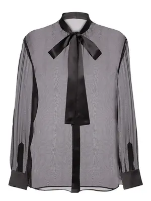 Dolce & Gabbana Silk Chiffon Blouse - Black