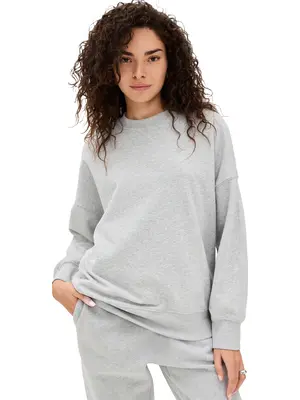 Beyond Yoga Solstice Oversized Sweatshirt - Light Heather Grey