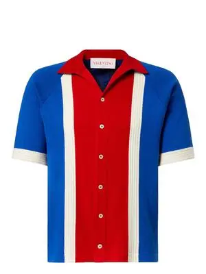 Valentino Garavani Striped Cotton Shirt - Blue
