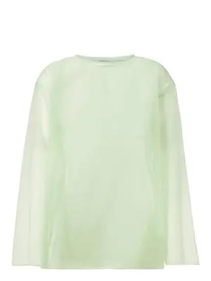 Dries Van Noten Oversized Sheer Top - Turquoise