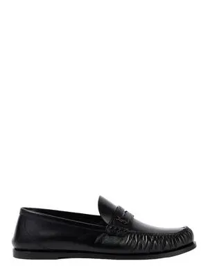 Saint Laurent Laurent Leather Loafers - Black