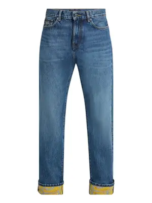 Versace Stonewashed Denim Jeans - Medium Blue