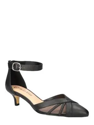 BELLA VITA Bella Vita Malani Pointed-Toe Kitten Heel Pumps Black Leather