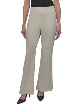 Dkny Wide-Leg Scuba Knit Trousers Light City Khaki