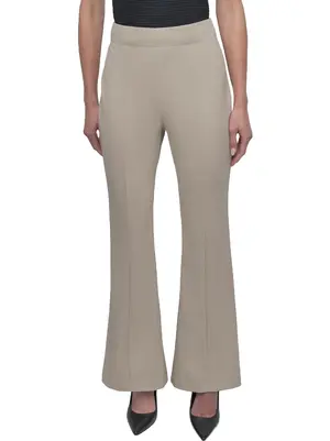 Dkny Wide-Leg Scuba Knit Trousers Pebble
