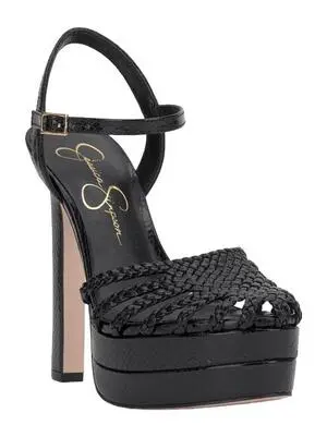 Jessica Simpson Jessica Simpson Inaia Basketweave Platform Pumps Black