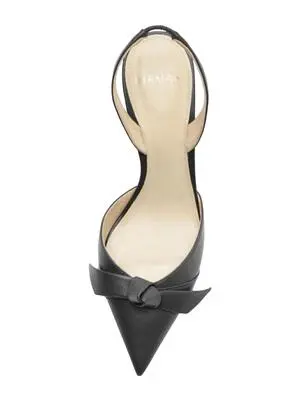 ALEXANDRE BIRMAN Clarita Bell Leather Slingback Sandals - Black
