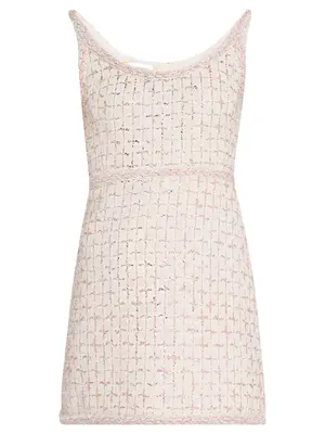 GIAMBATTISTA VALLI Giambattista Valli Metallic Eyelash Tweed Mini Dress