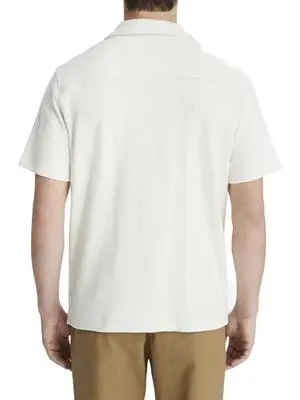 Vince Apos;s Stretch Boucle Camp Shirt - Bone