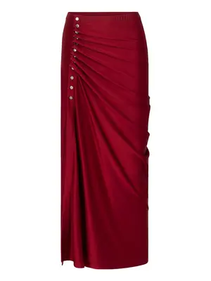Rabanne Jersey Maxi Skirt - Red