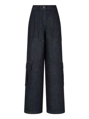 STUDIO TOMBOY Wide-leg Cargo Jeans - Blue