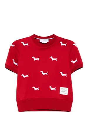 Thom Browne Short Sleeve Tee - Red