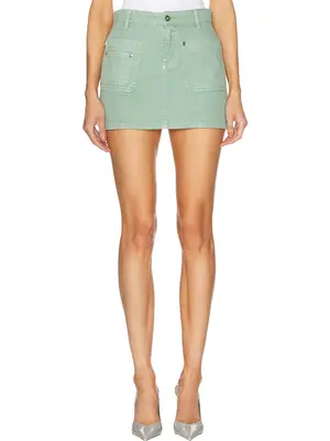 Blumarine Denim Mini Skirt - Sage Green
