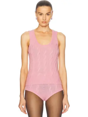 Blumarine Knit Tank Top - Wild Rose