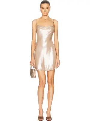 DIESEL Mini Slip Dress - Pink Metallic