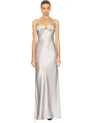 Anna October Tulip Maxi Dress - Silver