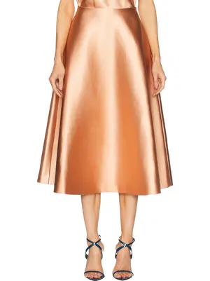 Carolina Herrera Midi Circle Skirt - Clay