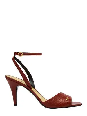 Valentino Garavani Ladycrush 85 Leather Sandals - Red
