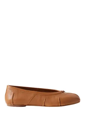 MAISON MARGIELA Maison Margiela Tabi Leather Ballet Flats Brown