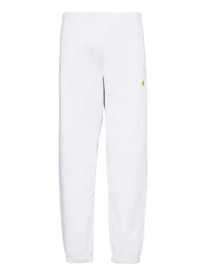 Carhartt Work In Progress Chase Brand-embroidered Cotton-blend Jogging Bottoms L Ash Grey / Gold